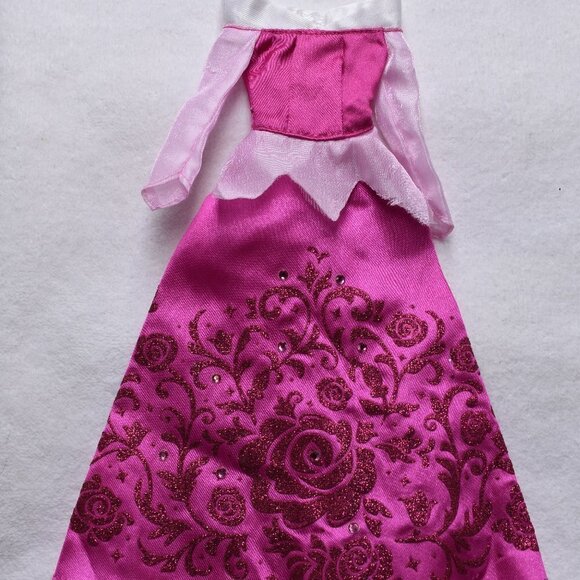Disney | Toys | Disney Store Sleeping Beauty Pink Velvet Long Gown ...